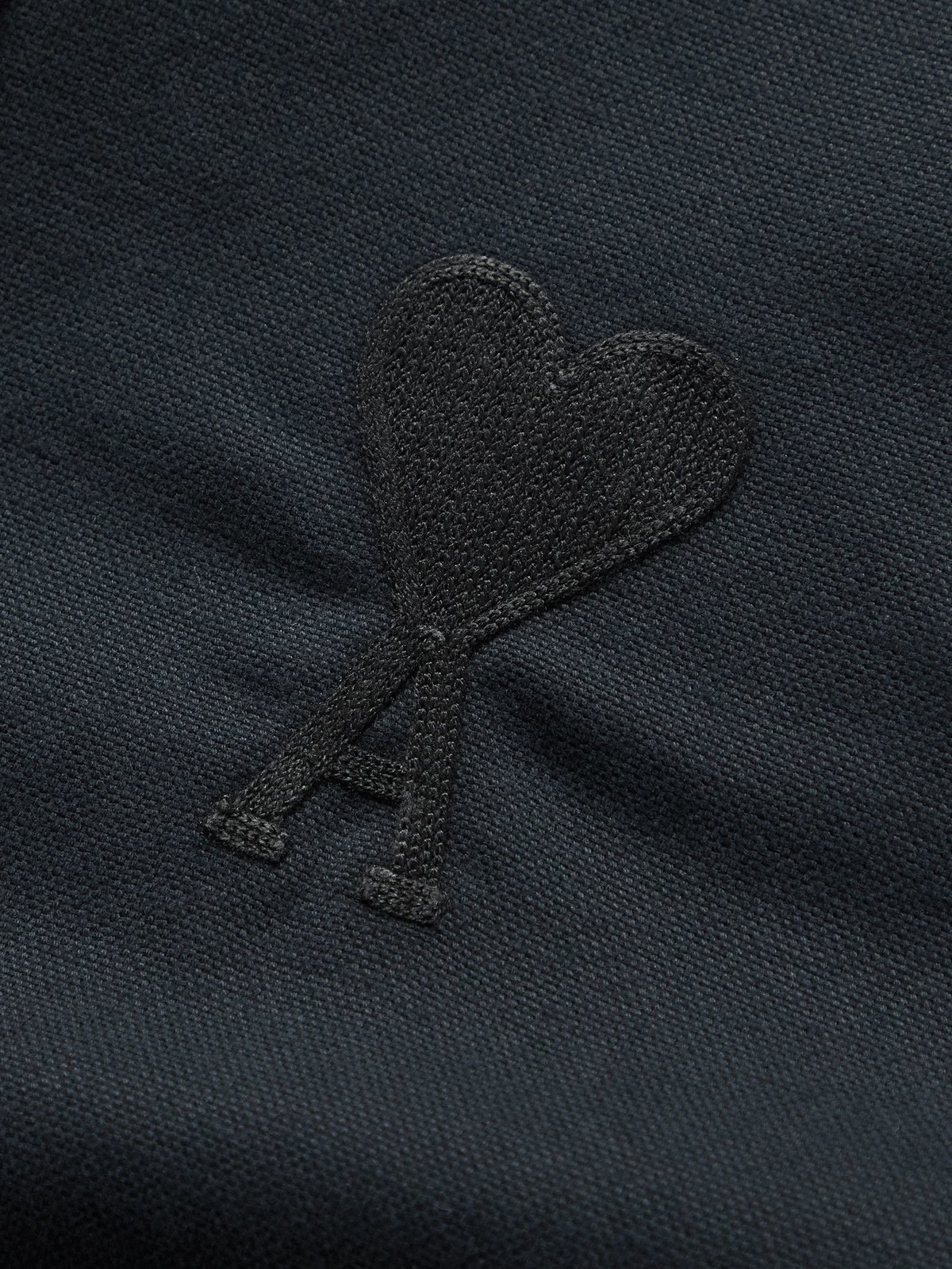 AMI PARIS - Button-Down Collar Logo-Embroidered Cotton Oxford Shirt ...