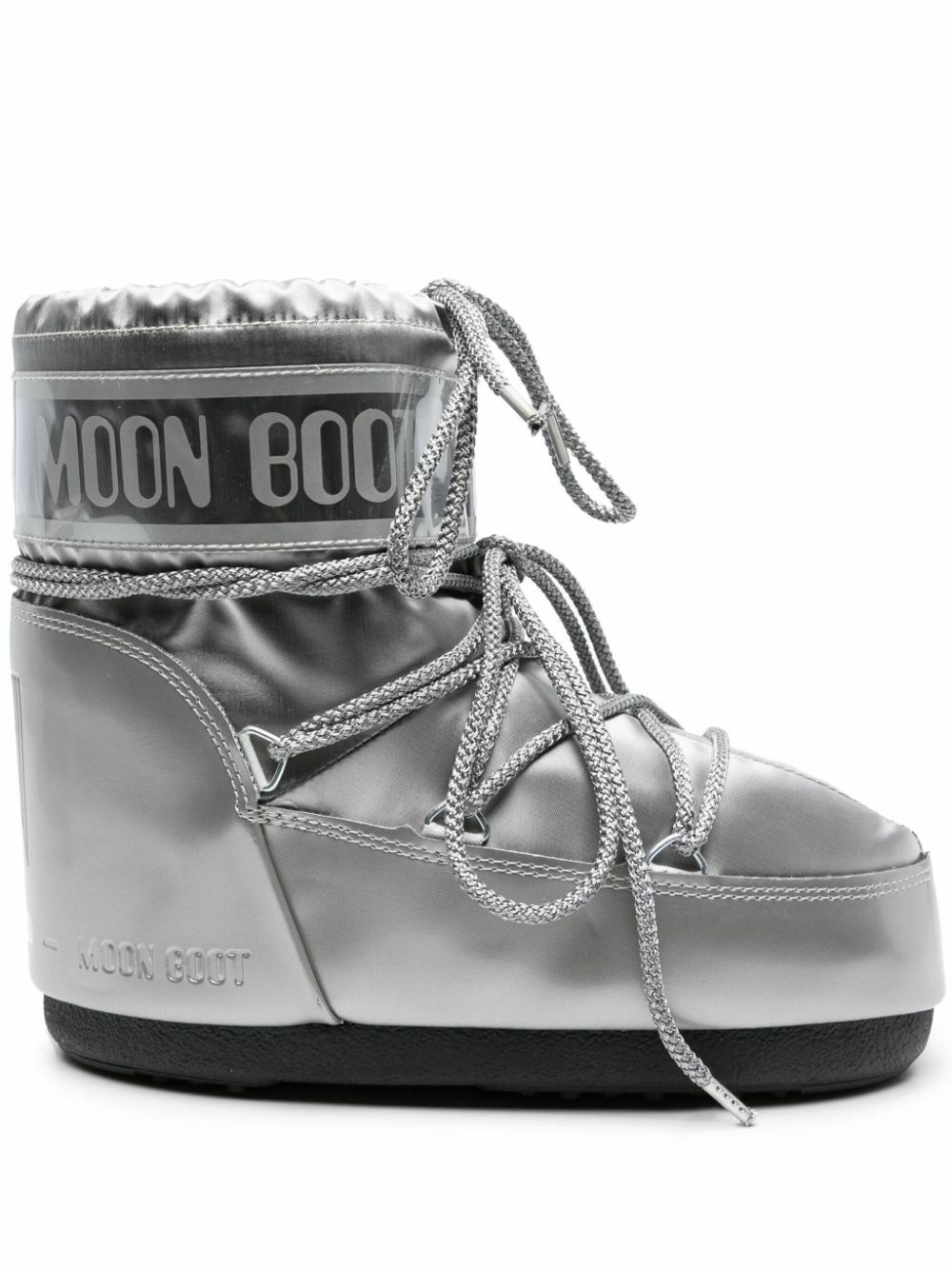 Moon Boot Grey Icon Low Glace Satin Boots Moon Boot