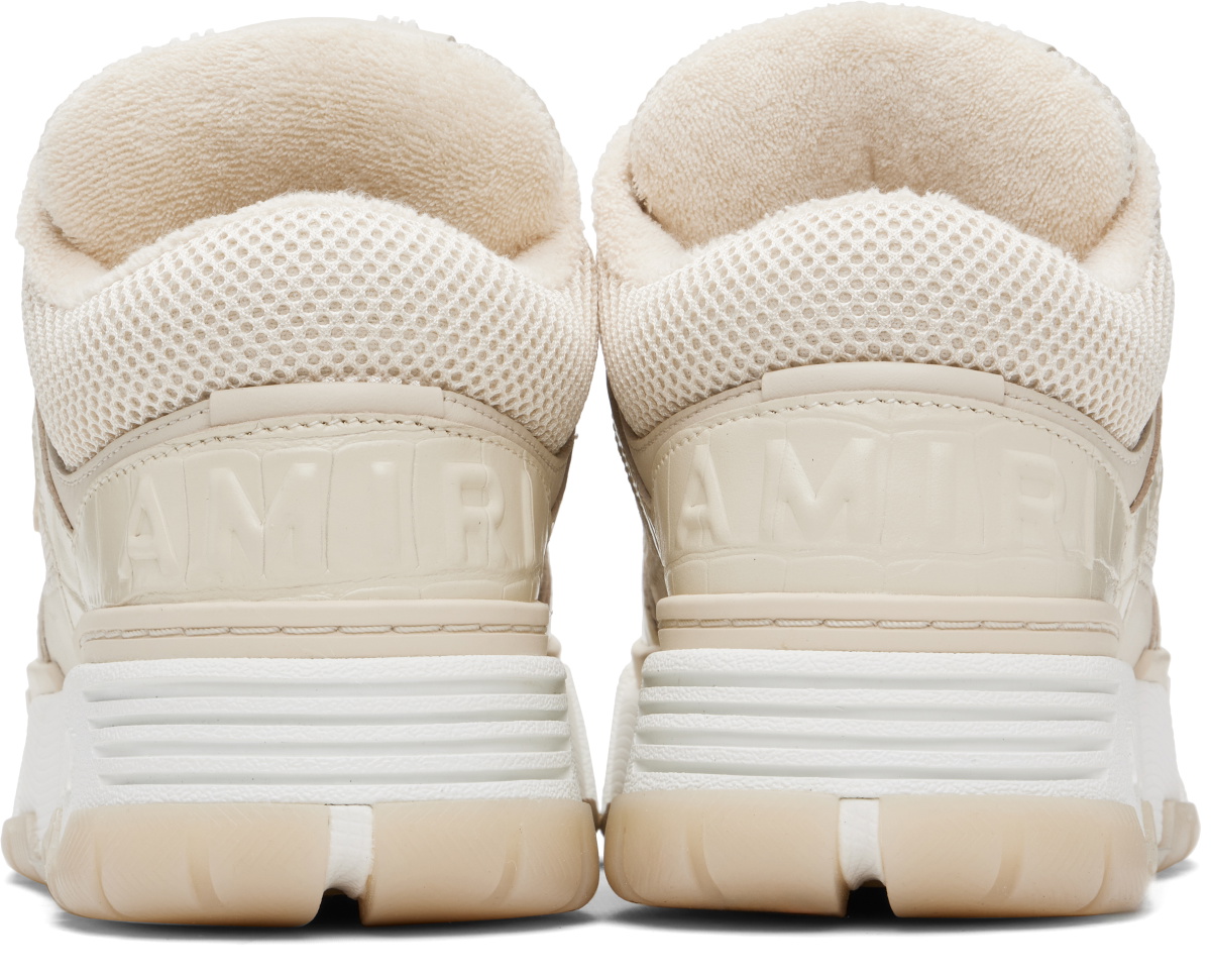 AMIRI Beige Croc Debossed MA-1 Sneakers Amiri