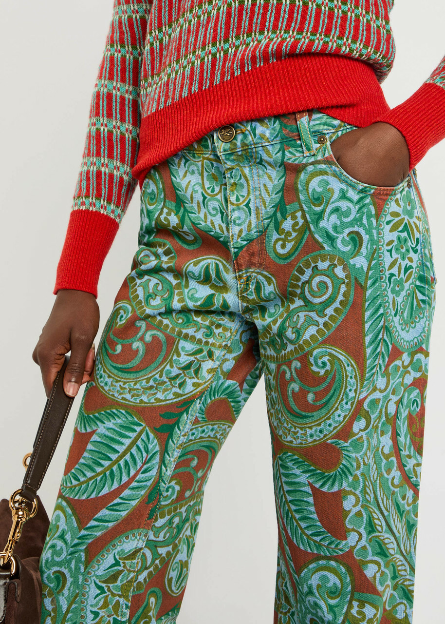 Etro Printed Flared-leg Jeans Multi Print Etro