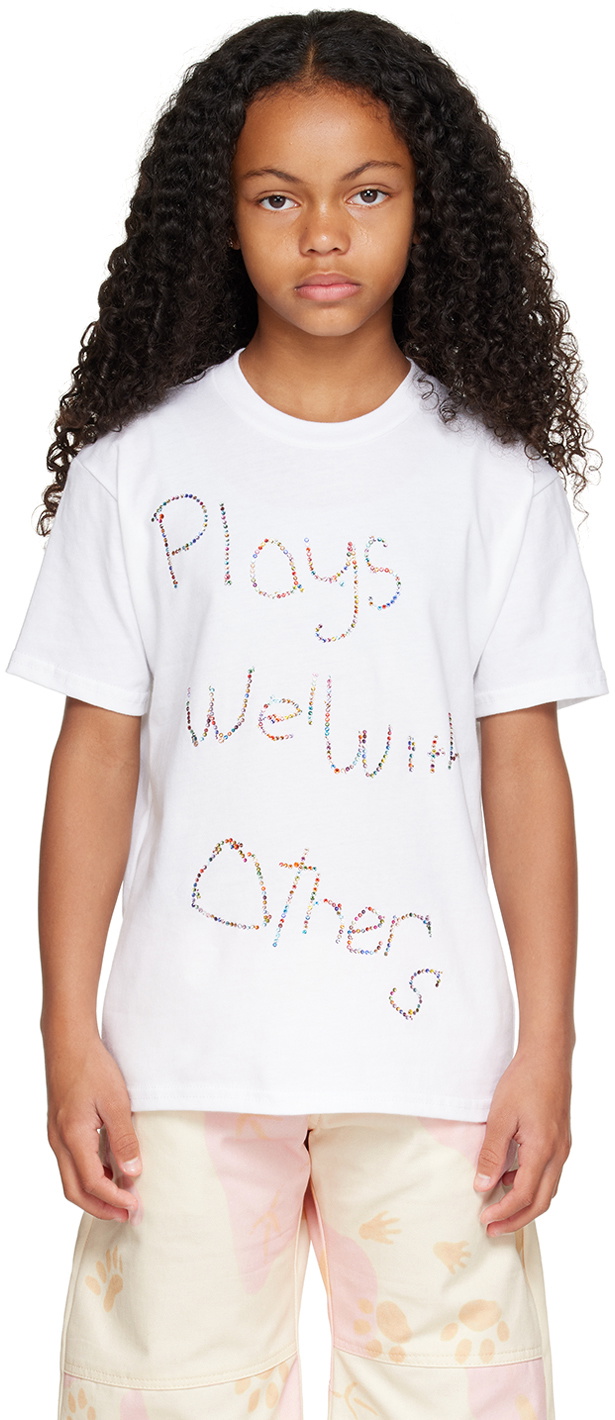 Collina Strada SSENSE Exclusive Kids White T-Shirt Collina Strada