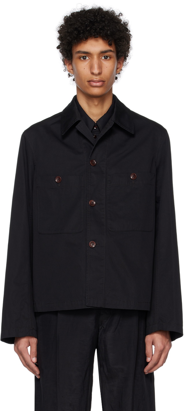 LEMAIRE Black Convertible Collar Jacket Lemaire