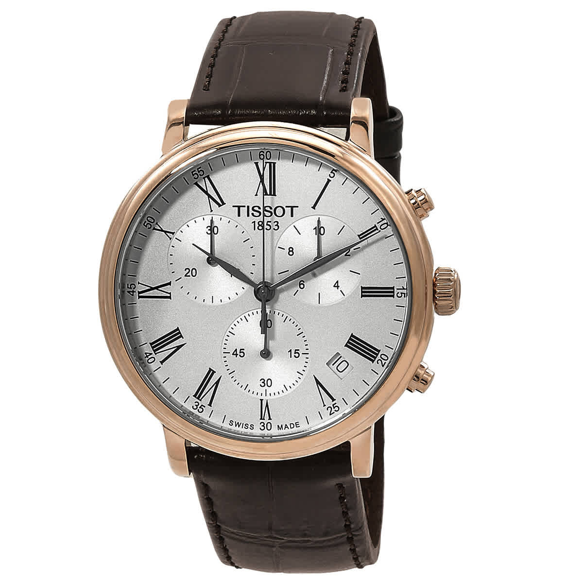 Tissot Carson Chronograph Quartz Silver Dial Mens Watch T122.417.36.033 ...