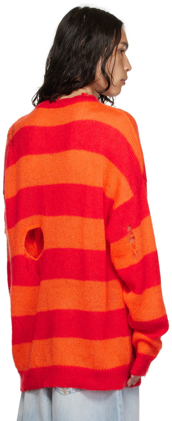 Members of the Rage Red & Orange Distressed Sweater