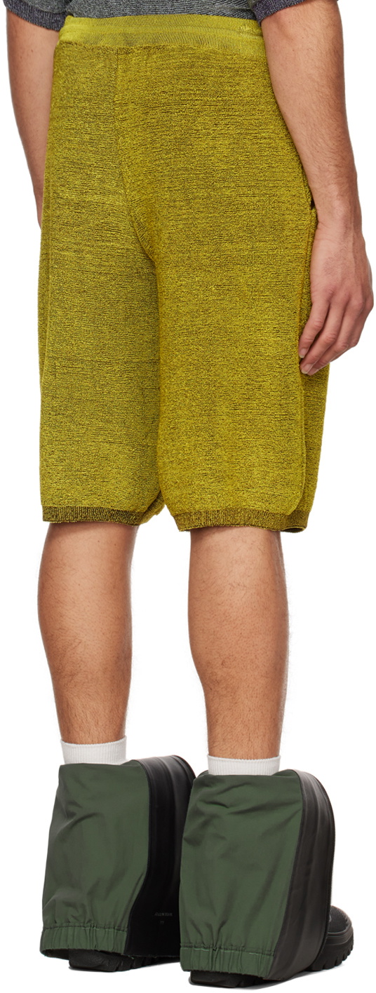 Isa Boulder SSENSE Exclusive Green & Khaki Flashy Reversible Shorts Isa ...