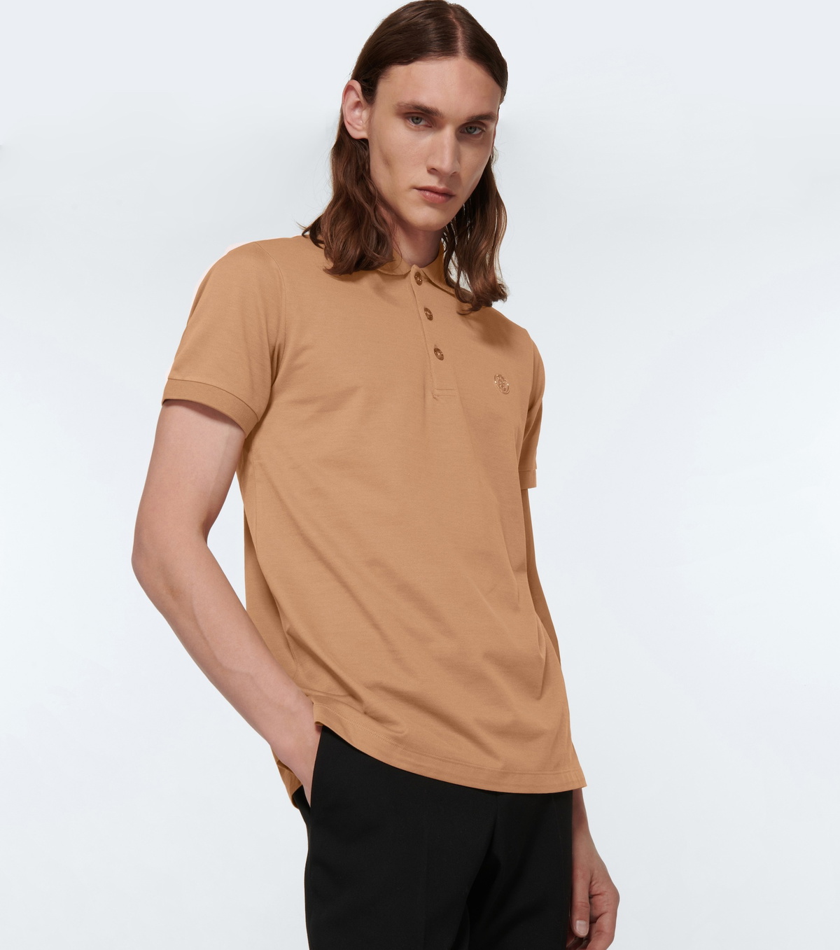 Burberry - Cotton and silk polo shirt Burberry