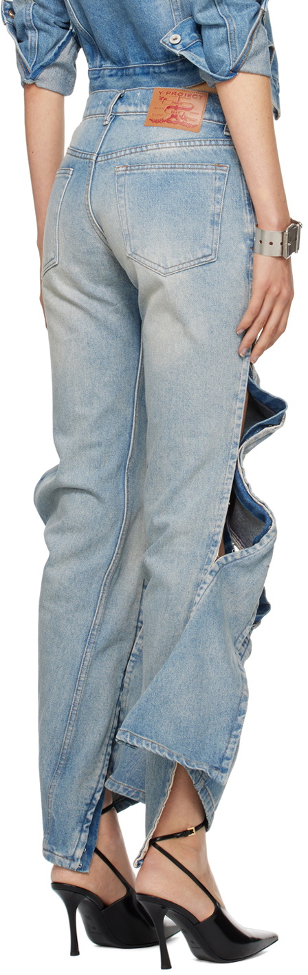 Y/Project Blue Hook & Eye Jeans Y/Project