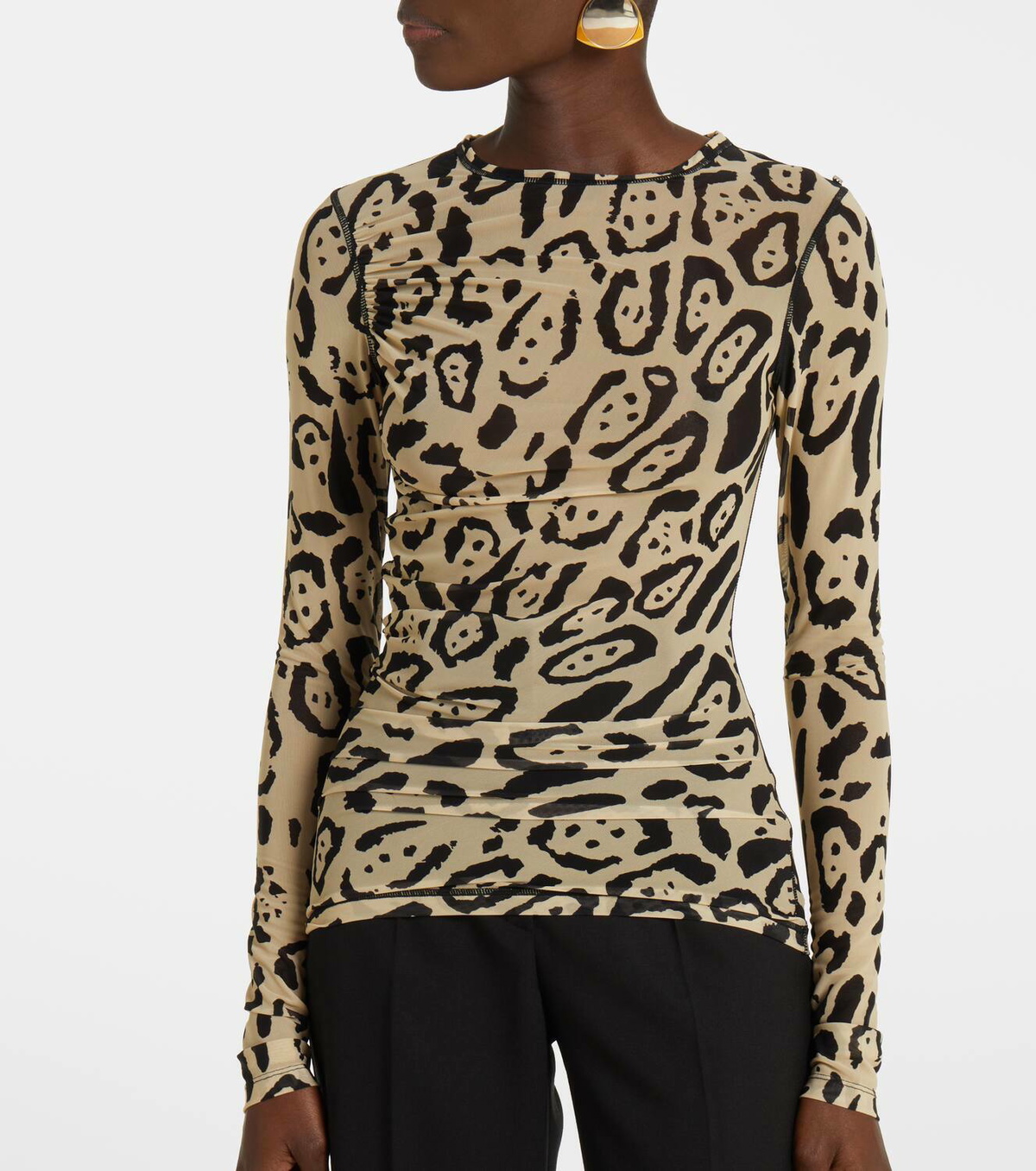 Sportmax Printed tulle top Sportmax