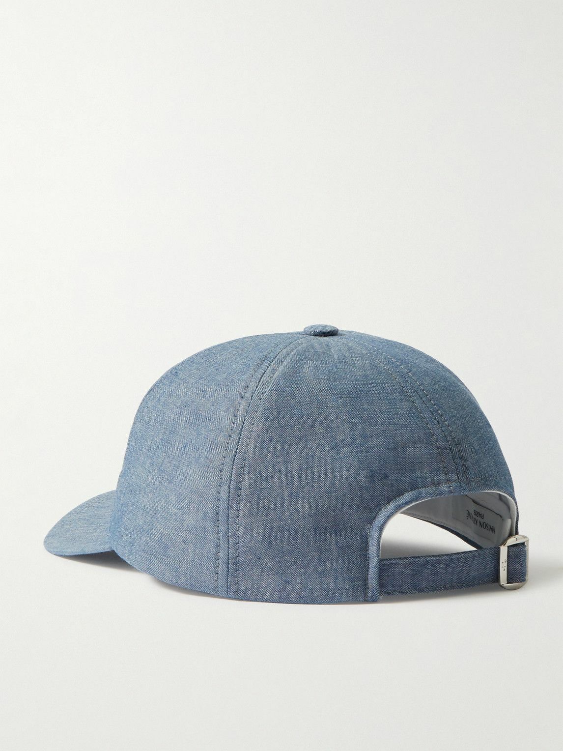 Maison Kitsuné - Logo-Embroidered Cotton-Chambray Baseball Cap Maison ...