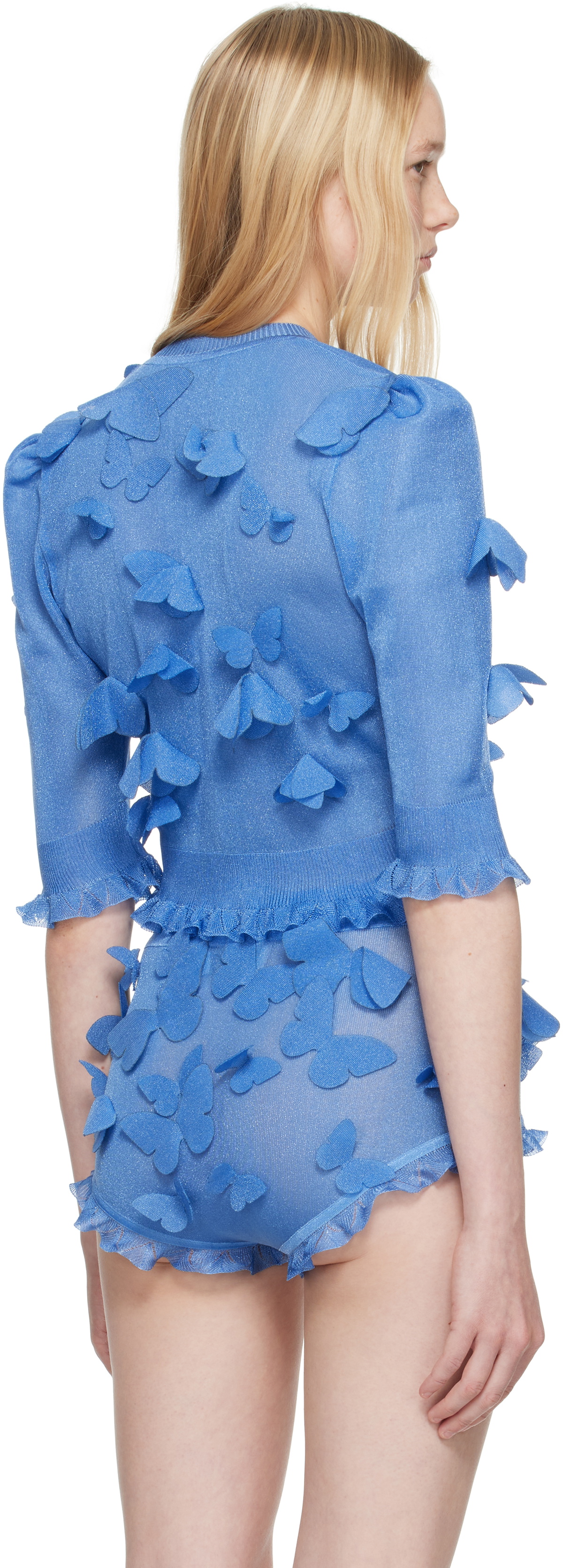 Coperni Blue Knitted Butterfly Top Coperni