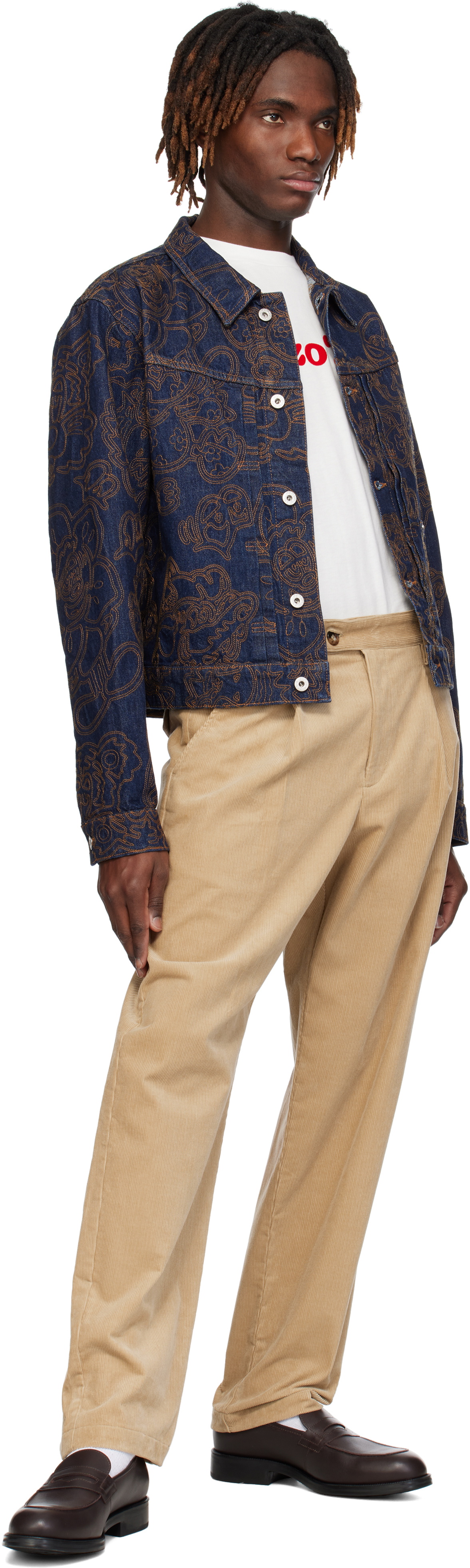 Kenzo Blue Kenzo Paris VERDY Edition Embroidered Denim Trucker Jacket Kenzo