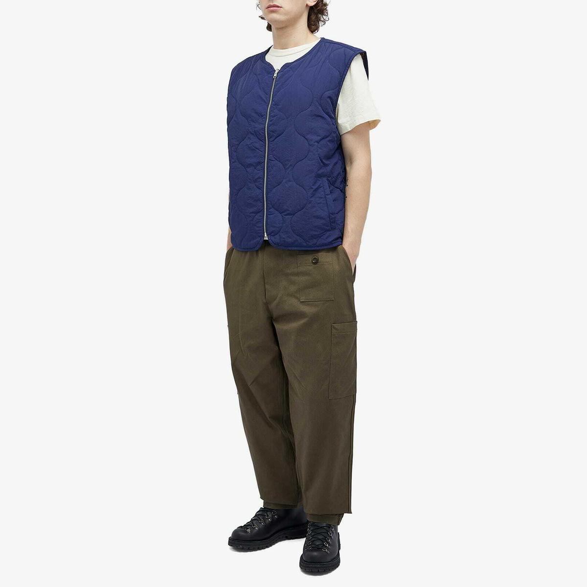 Pendleton Men's Reversible Quilted Vest in Harding Navy Pendleton