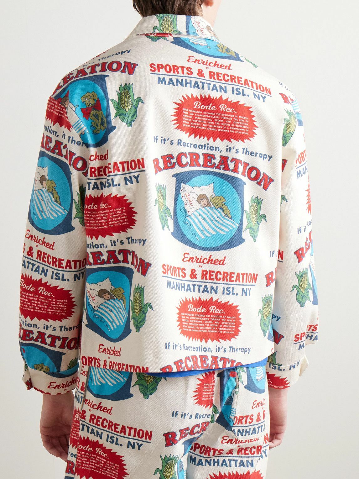 BODE - Rec. Enrichment Printed Cotton-Twill Jacket - Red Bode