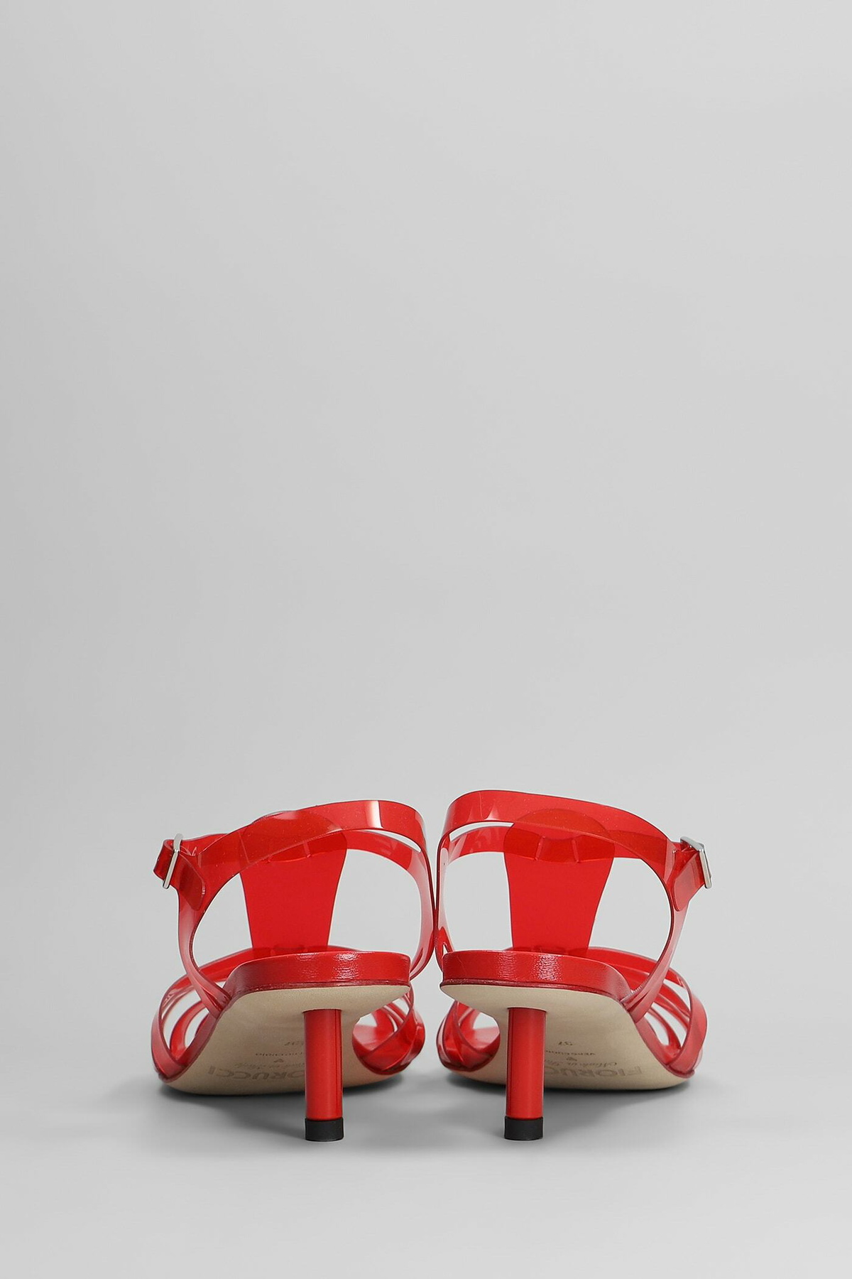 Fiorucci Jelly Kitten Heels Sandals In Red Pvc Fiorucci