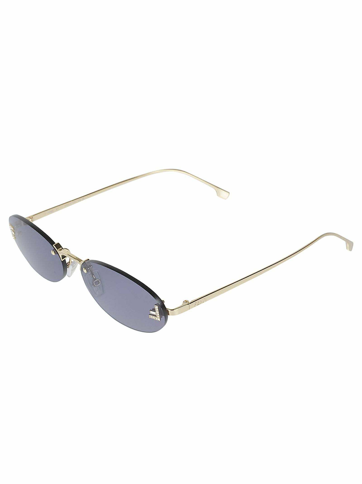 Fendi Embellished Logo Rimless Sunglasses Fendi