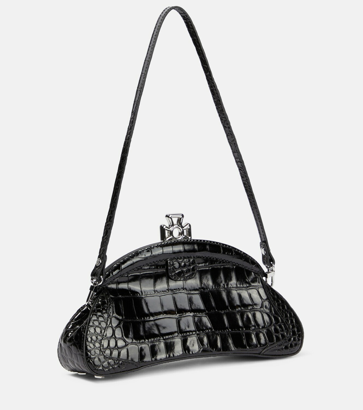 Vivienne Westwood Amber croc-effect leather clutch Vivienne Westwood