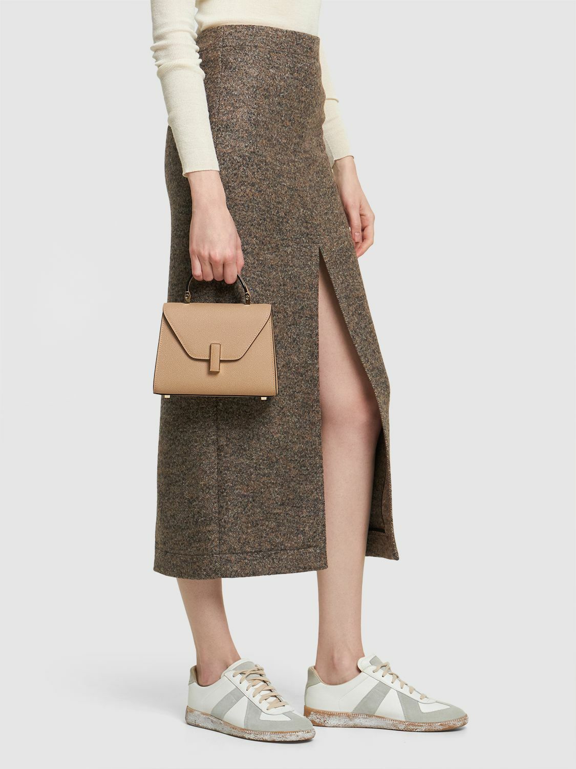 VALEXTRA - Micro Iside Grain Leather Top Handle Bag Valextra