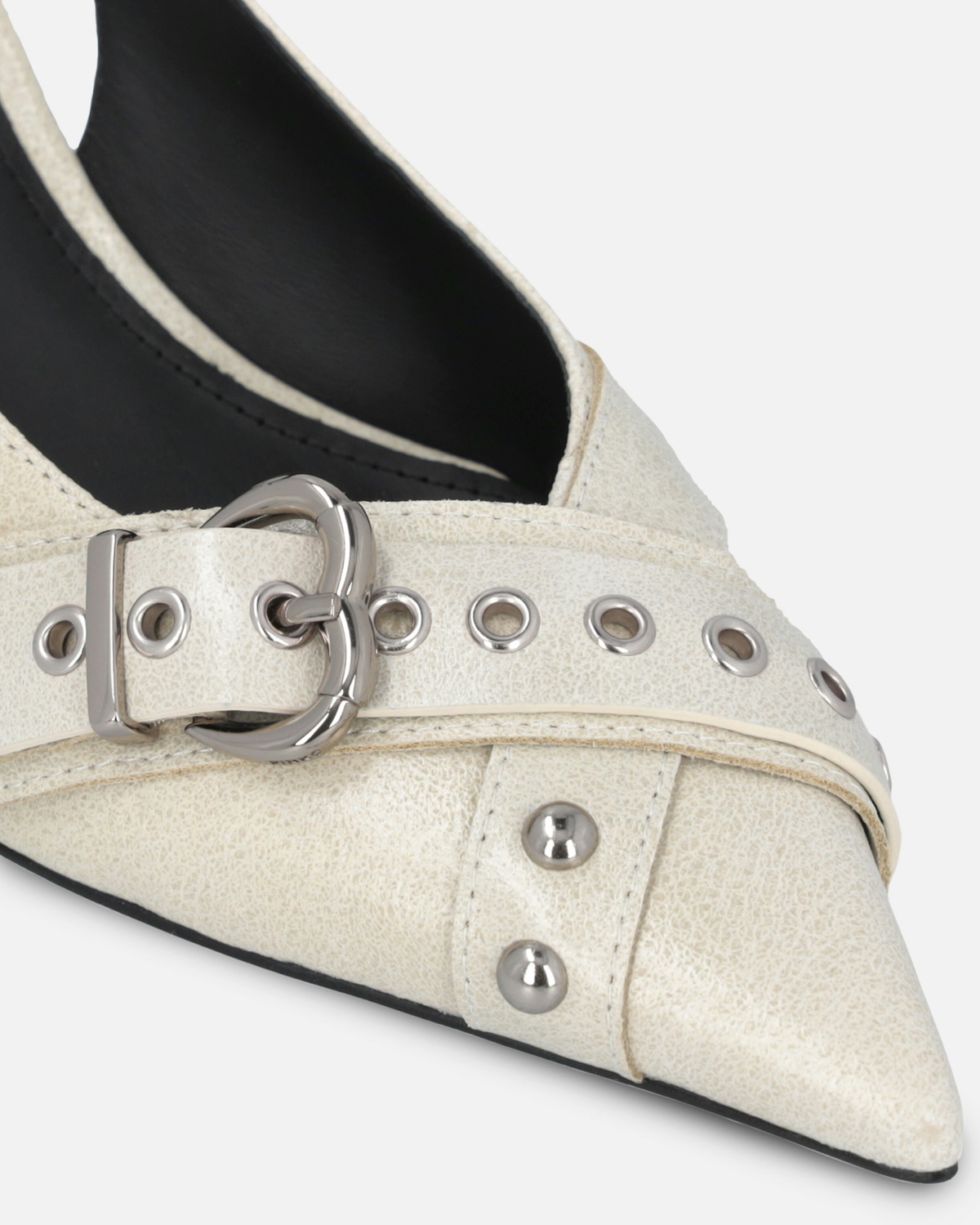 Pinko Heeled Leather Slingbacks With Buckle Egg Pinko
