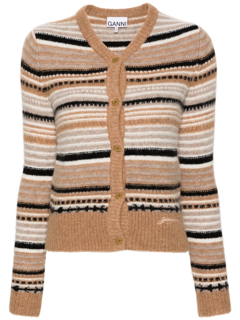 GANNI - Wool Striped Cardigan GANNI