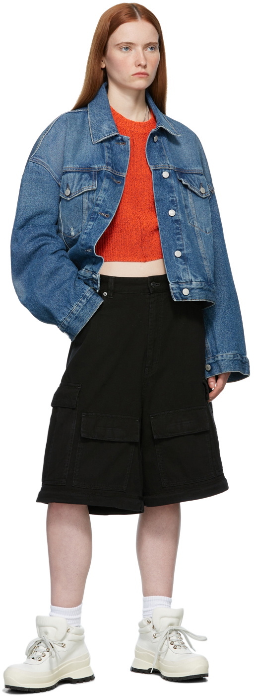 Acne Studios Blue Morris Cropped Denim Jacket Acne Studios