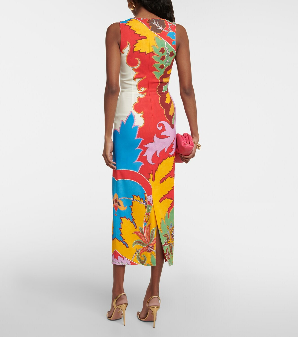 Etro - Printed cotton-blend midi dress Etro