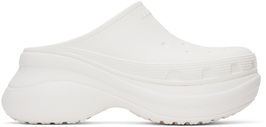 Balenciaga White Crocs Edition Mules Balenciaga