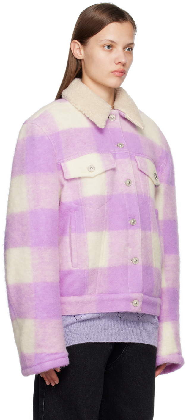 Pushbutton Purple & Off-White Check Jacket Pushbutton