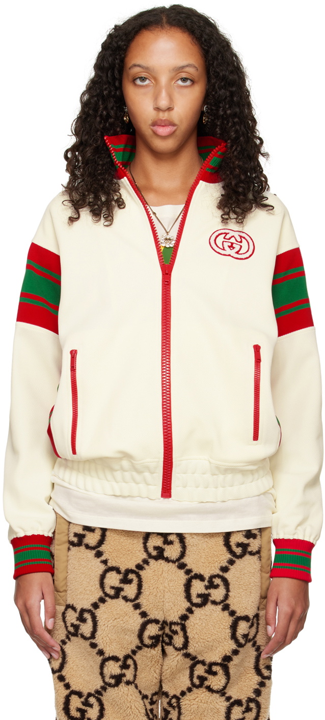 Gucci Off-White Striped Track Jacket Gucci