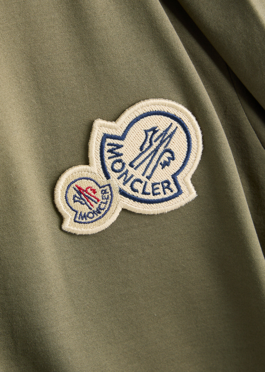 Moncler Logo Cotton T-shirt Khaki Moncler
