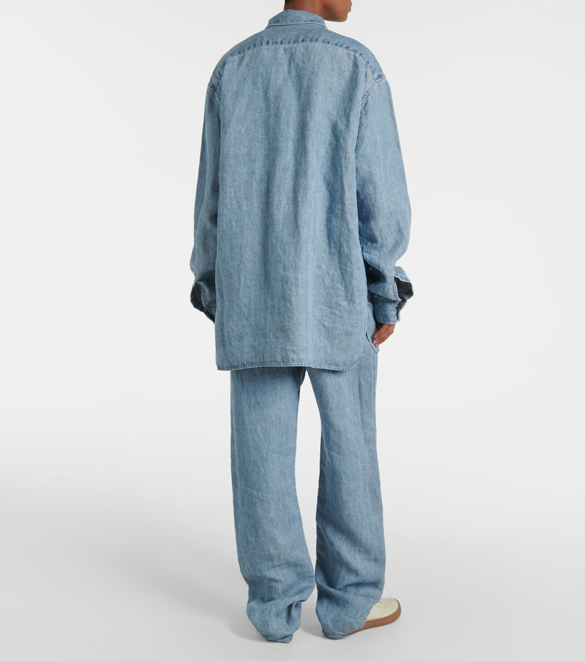 The Row Nesson oversized linen denim shirt The Row
