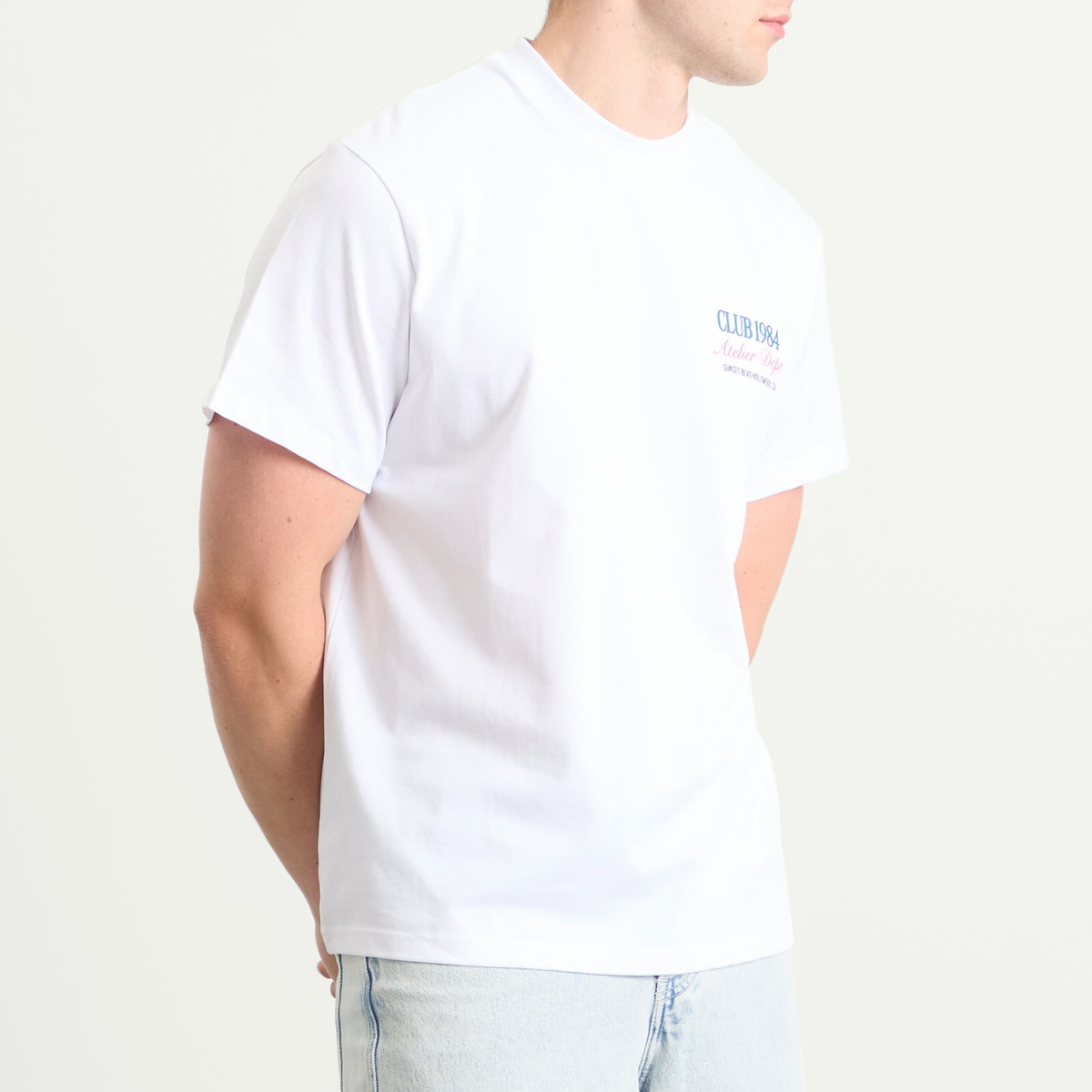 Club 1984 Men's Sunset BLVD T-Shirt in White Club 1984