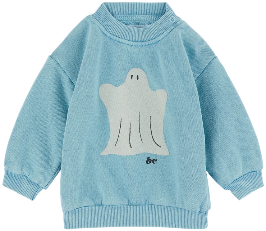Bobo Choses Baby Blue Funny Ghost Sweatshirt Bobo Choses