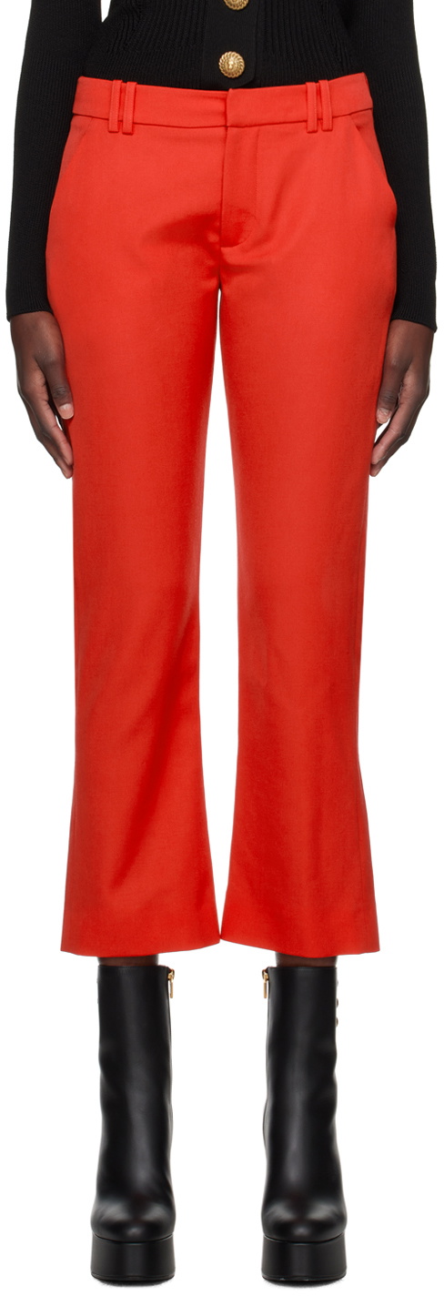 Balmain Red Flared Trousers Balmain