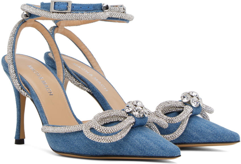 MACH & MACH Blue Double Bow Denim MACH & MACH