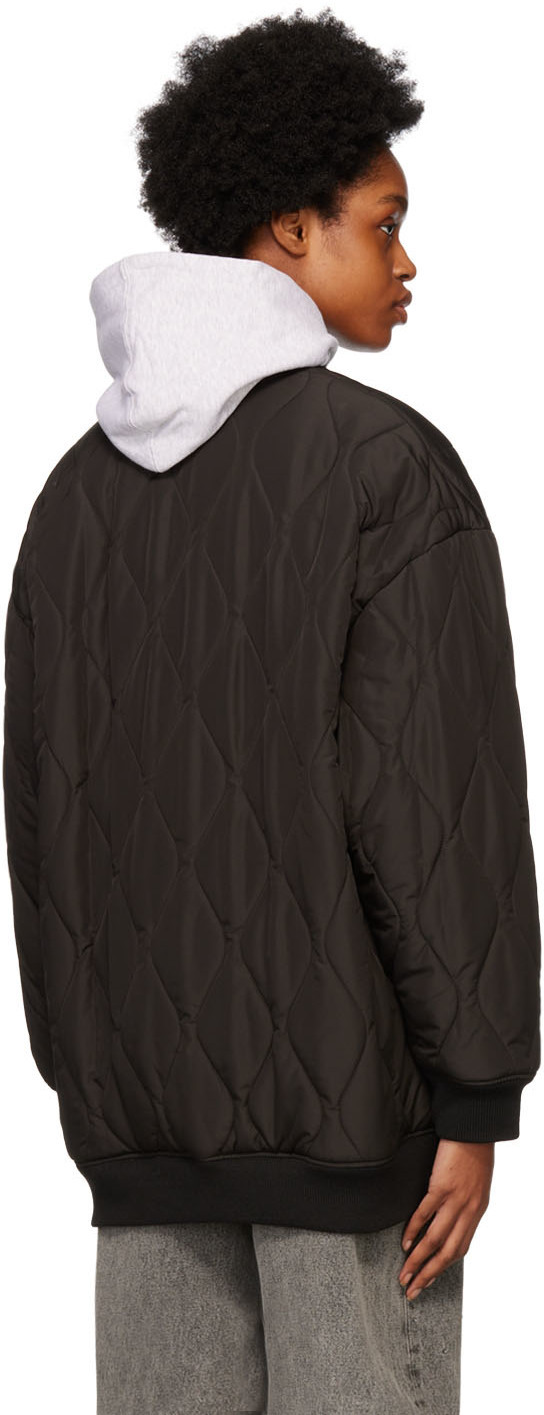 MSGM Black Quilted Jacket MSGM