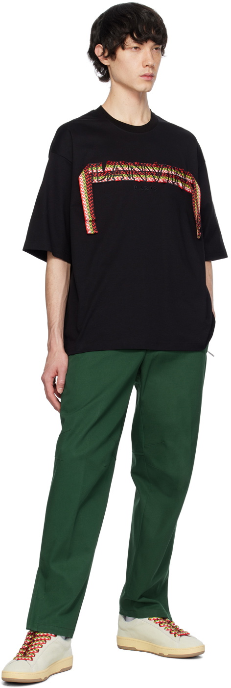 Lanvin Black Curb Lace T-Shirt Lanvin