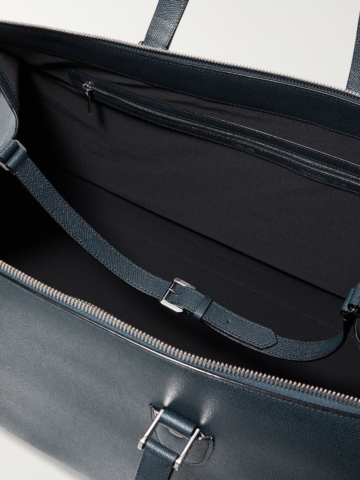 VALEXTRA - Boston Pebble-Grain Leather Duffle Bag Valextra