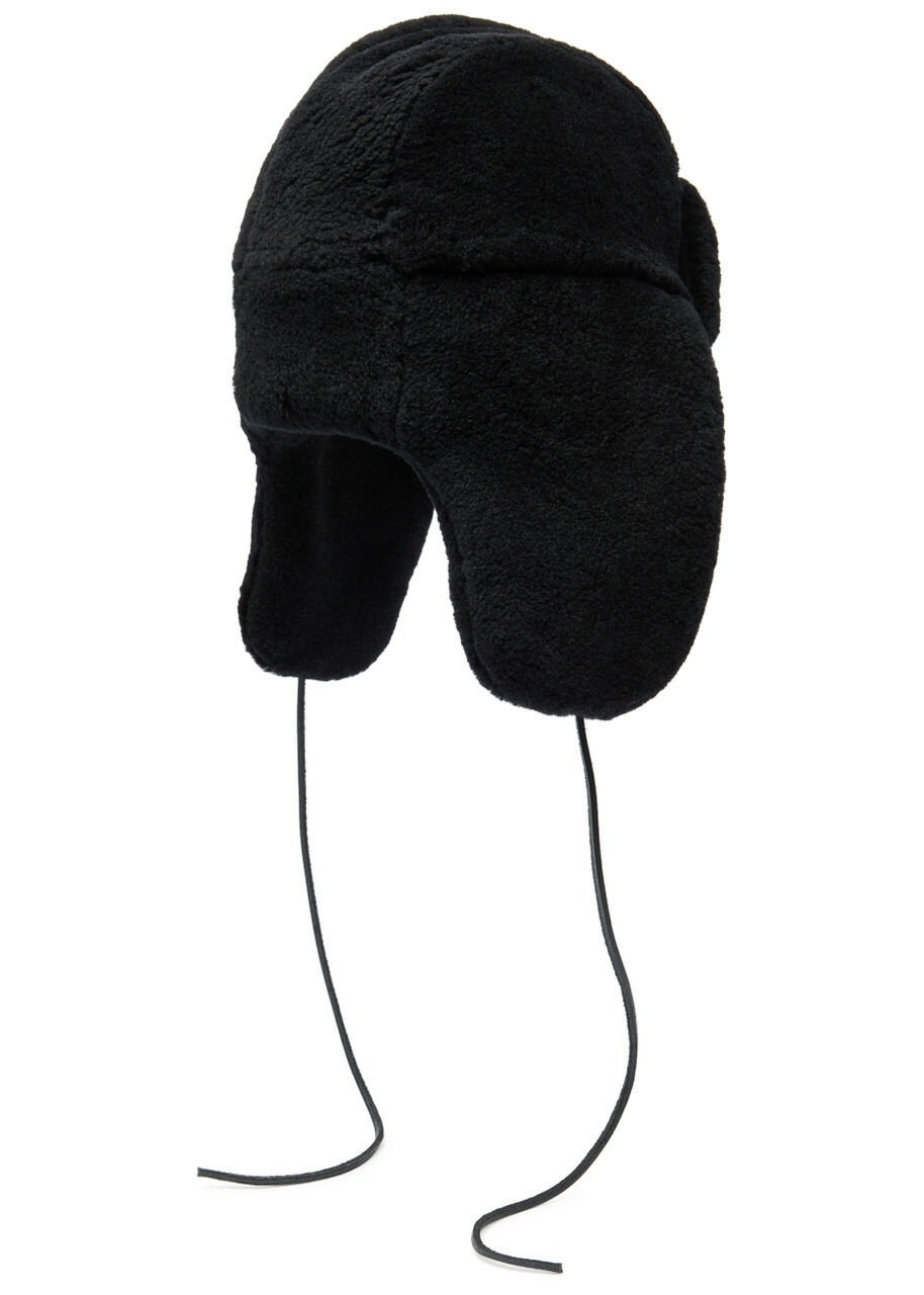 Vince Aviator-style Shearling hat Black Vince