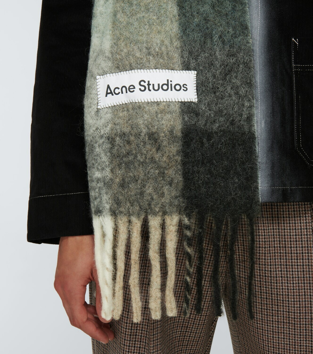 Acne Studios - Wool-blend checked scarf Acne Studios