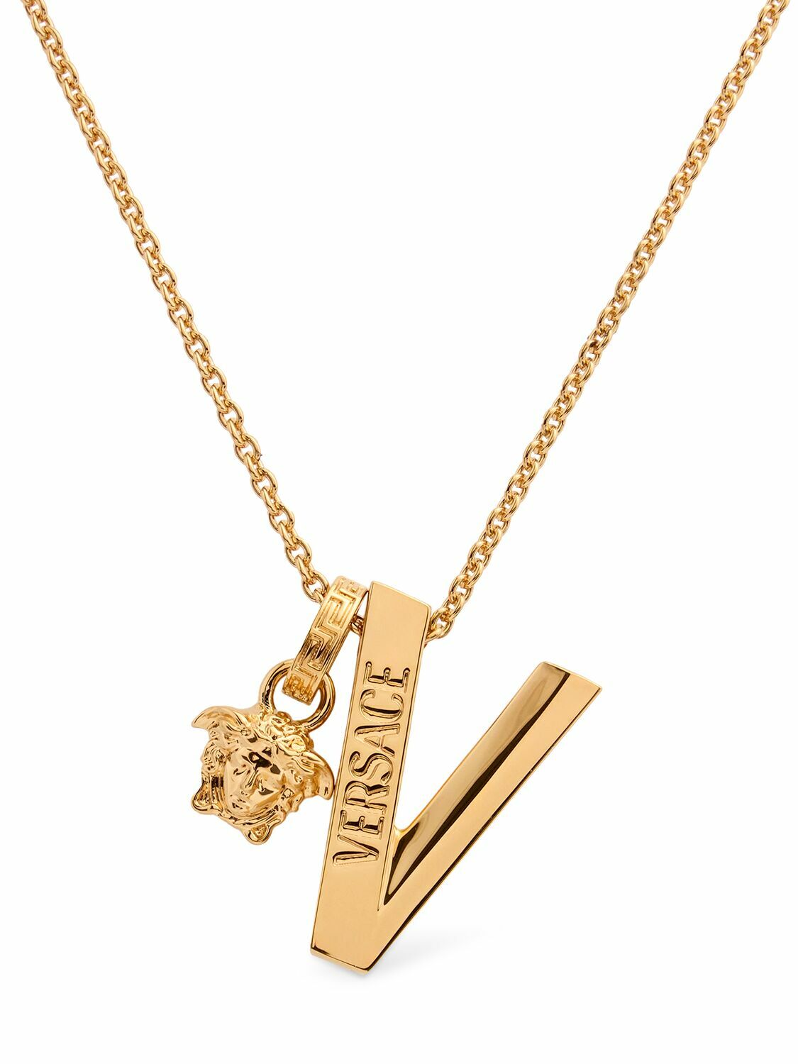 VERSACE Logo Pendant Necklace Versace
