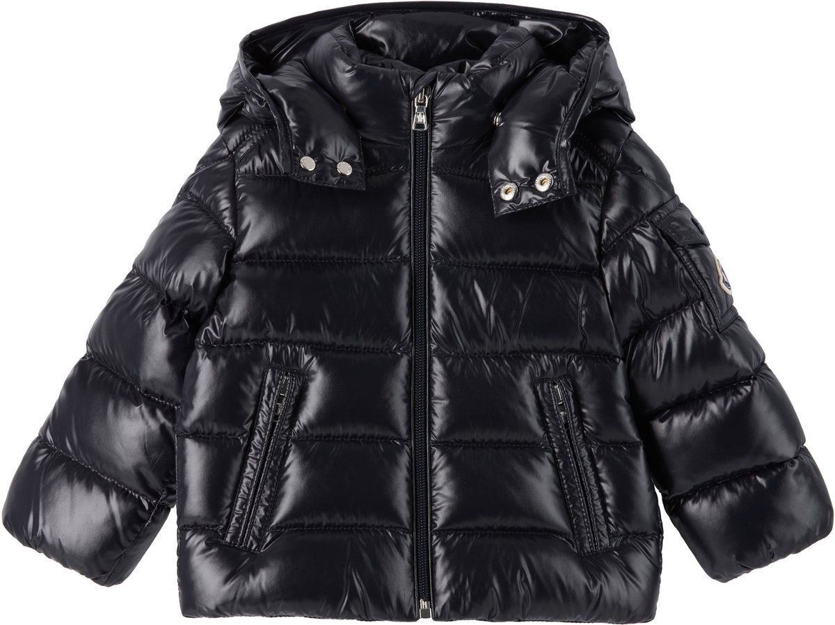 Moncler Enfant Baby Navy Maya Hooded Down Jacket Moncler Enfant