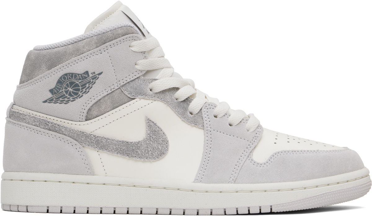 Nike Jordan Gray Air Jordan 1 Mid SE Sneakers Nike Jordan Brand