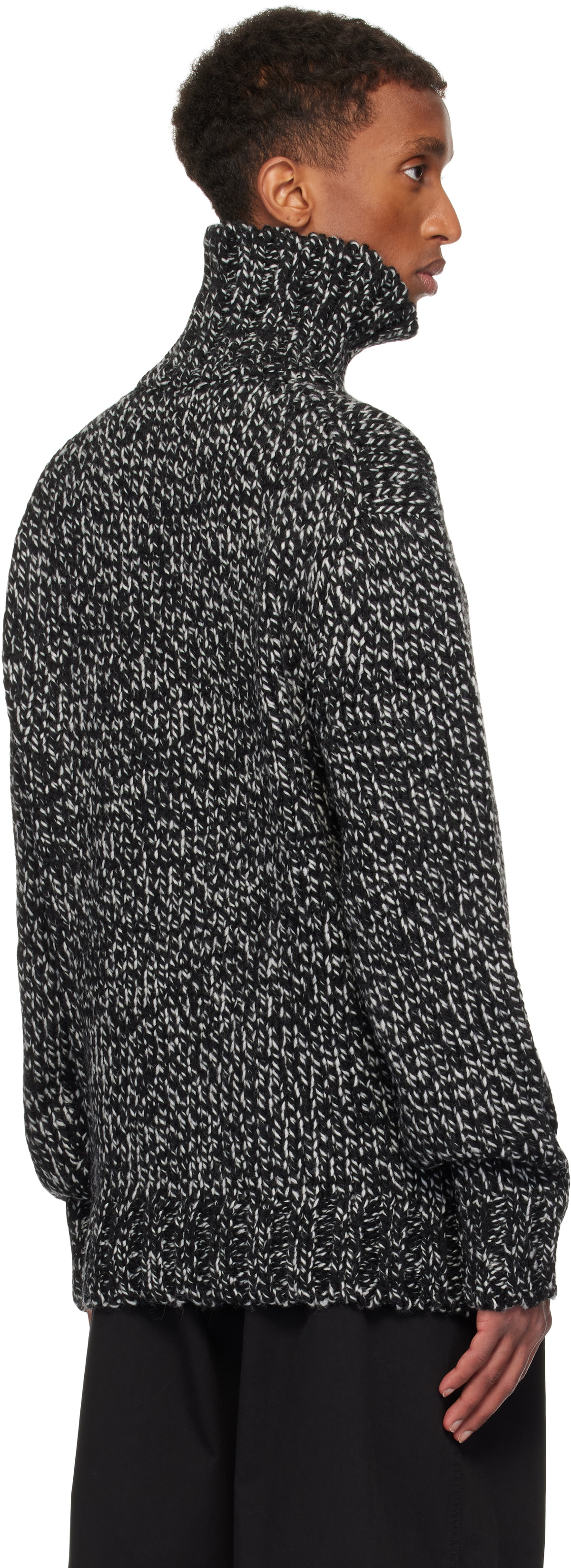 We11done Black Chunky Turtleneck We11done