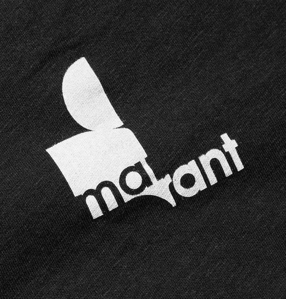 Isabel Marant - Zaffer Logo-Print Cotton-Jersey T-Shirt - Men - Black ...