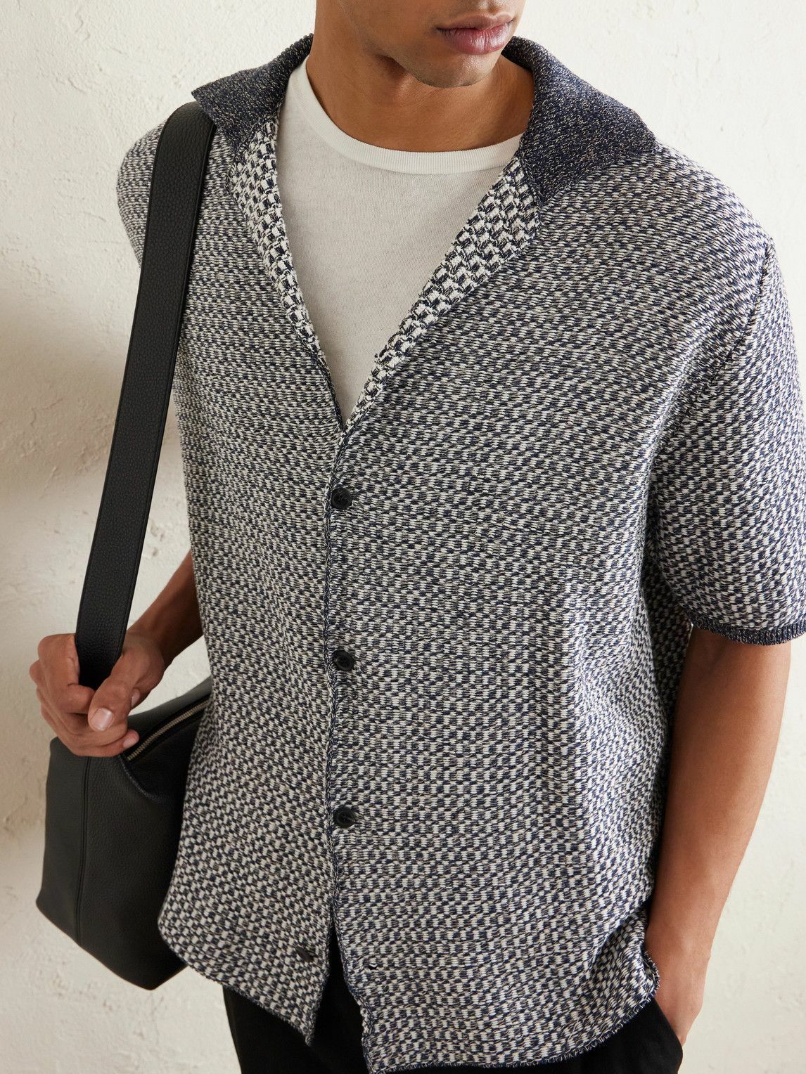 Inis Meáin - Tonnta Camp-Collar Linen, Cotton and Cashmere-Blend Shirt ...