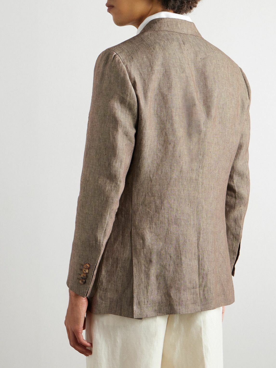 Kiton - Linen Blazer - Brown Kiton