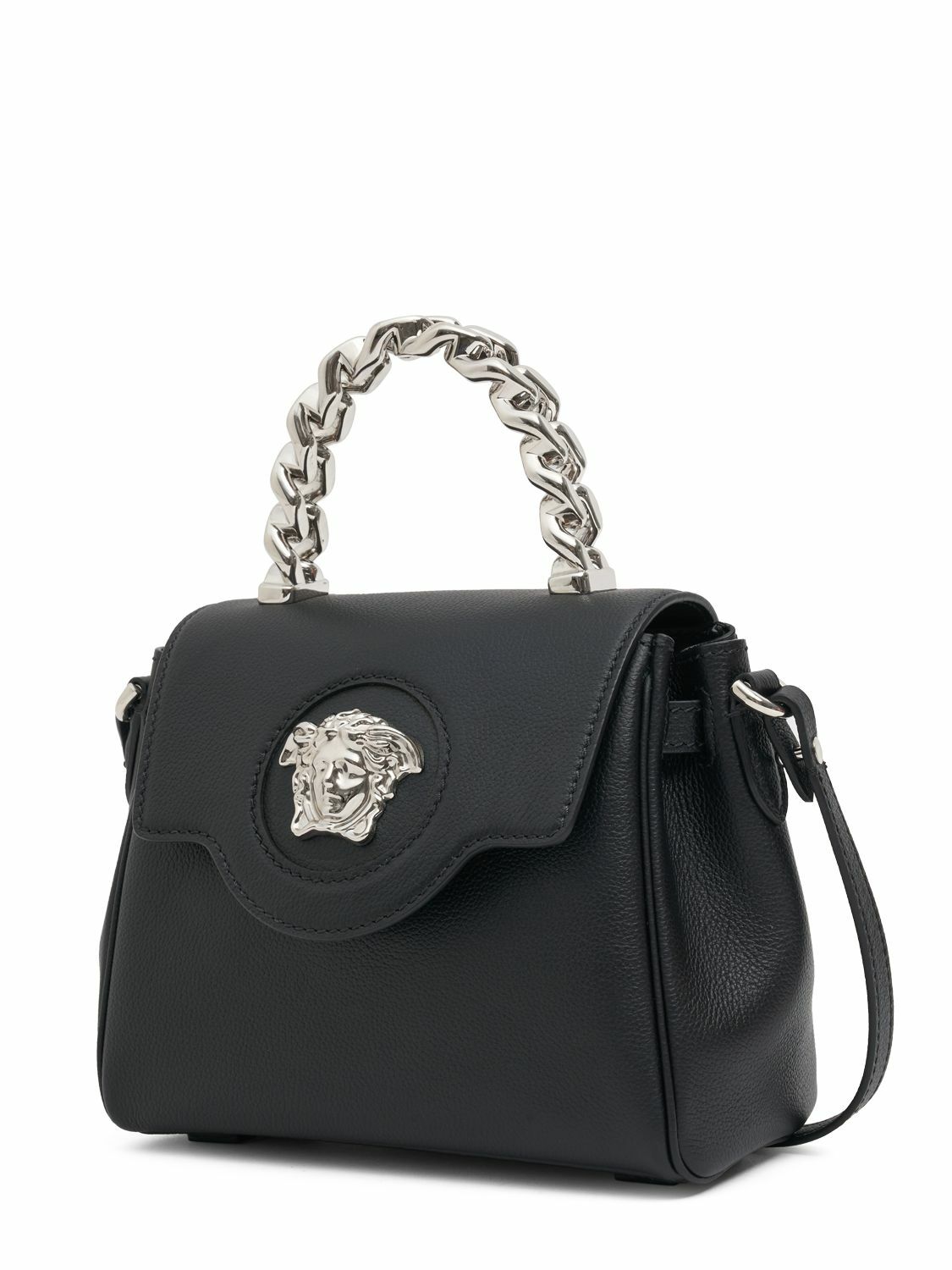 VERSACE - Small Medusa Leather Top Handle Bag Versace