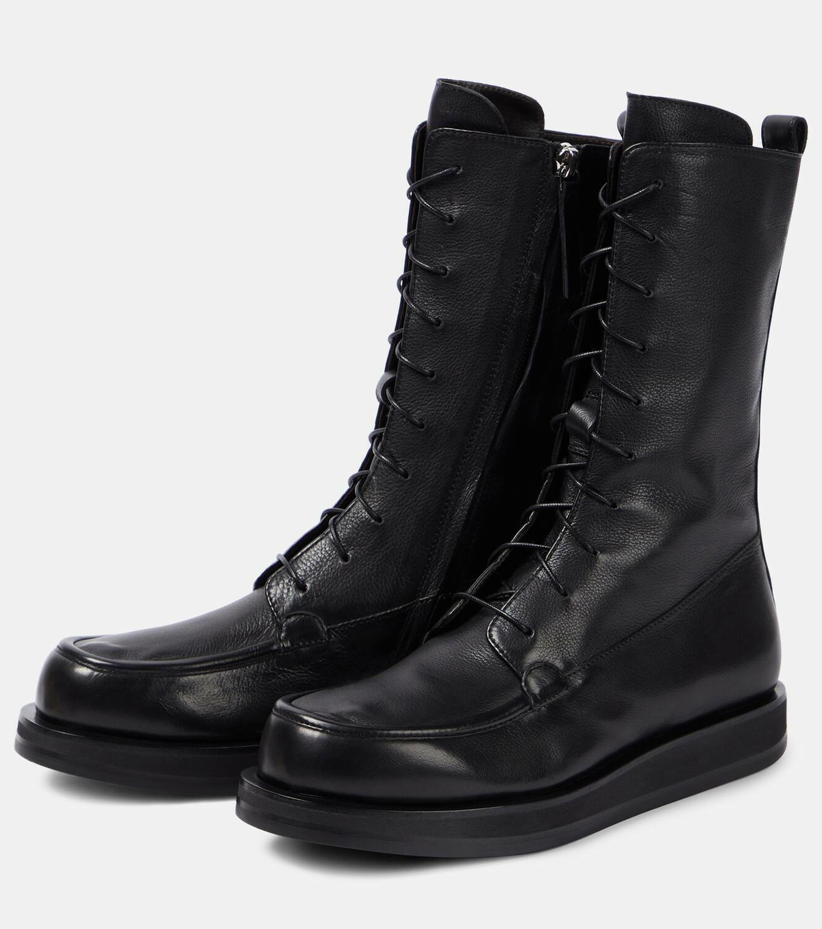 The Row Patty leather combat boots The Row