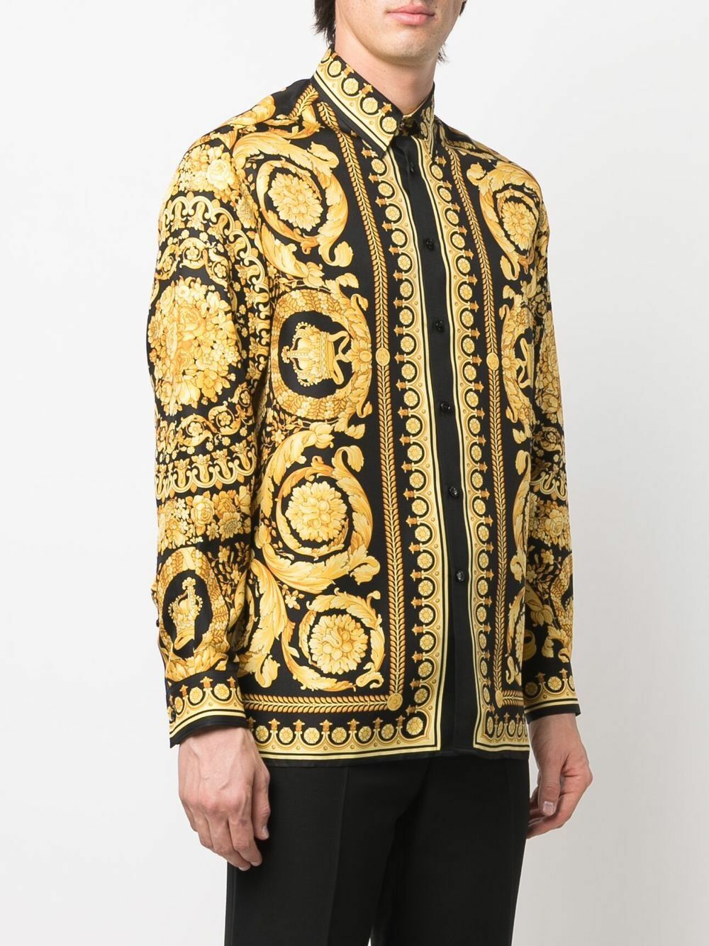 VERSACE - Barocco Print Silk Shirt Versace