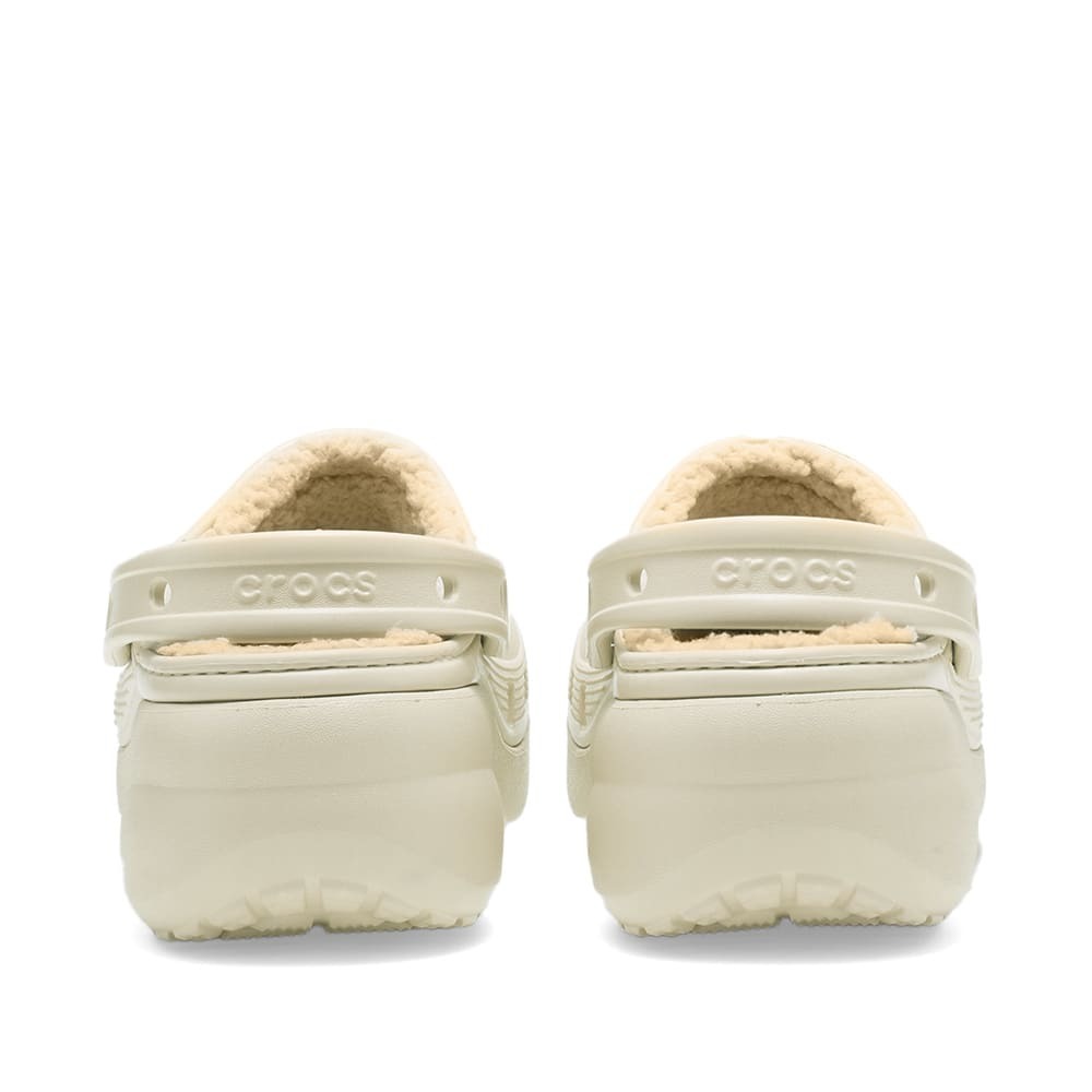 Crocs Women's Classic Platform Lined Clog in Bone Crocs